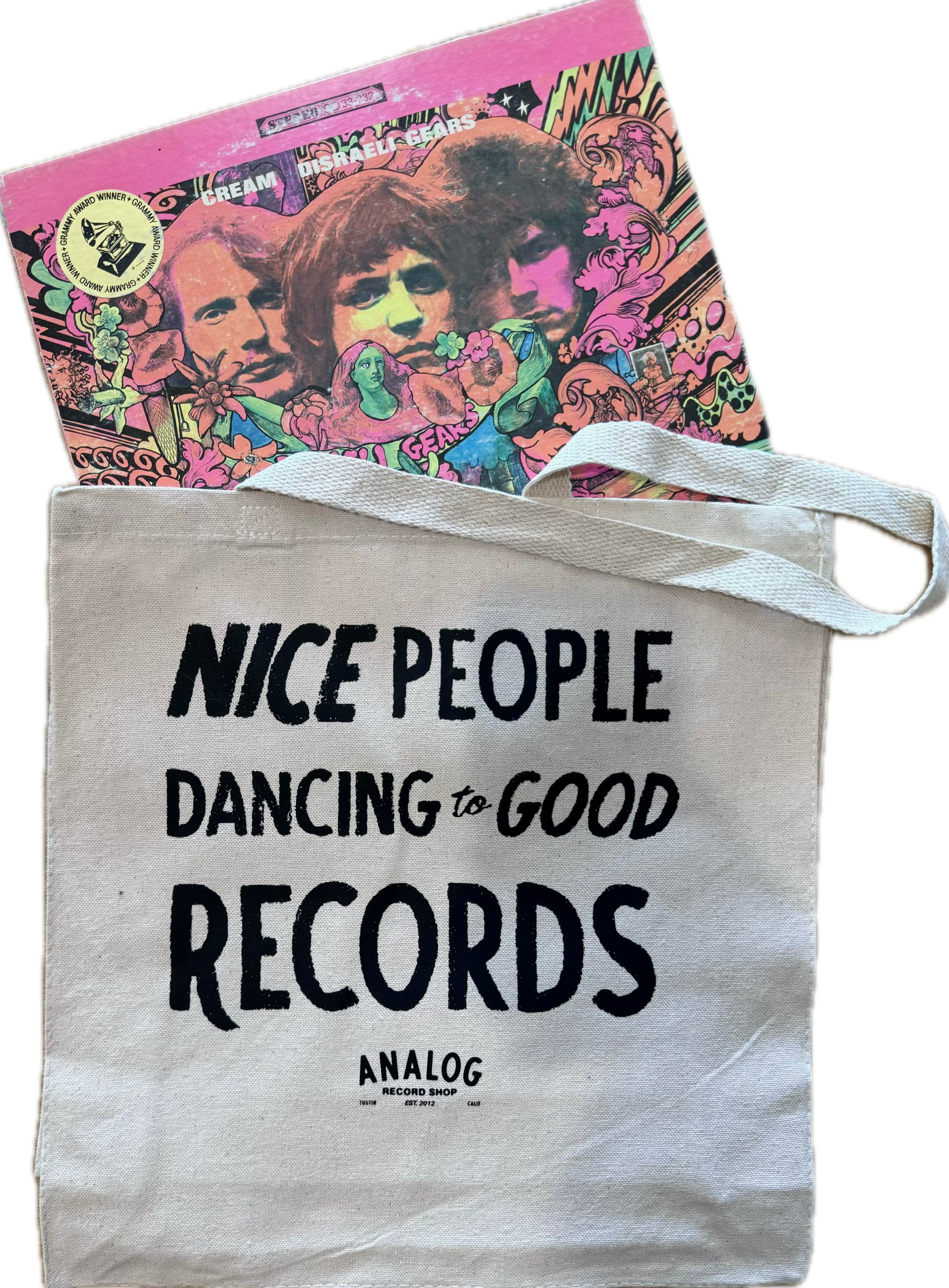 Analog Tote Bag : Cream - Nice People Dancing To Good Records – Analog ...